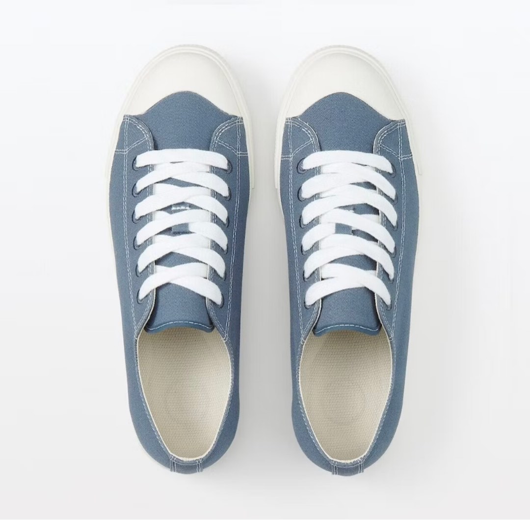 MUJI Lady's Less Tiring Sneakers Smoky Blue, Women's Fashion, Footwear ...