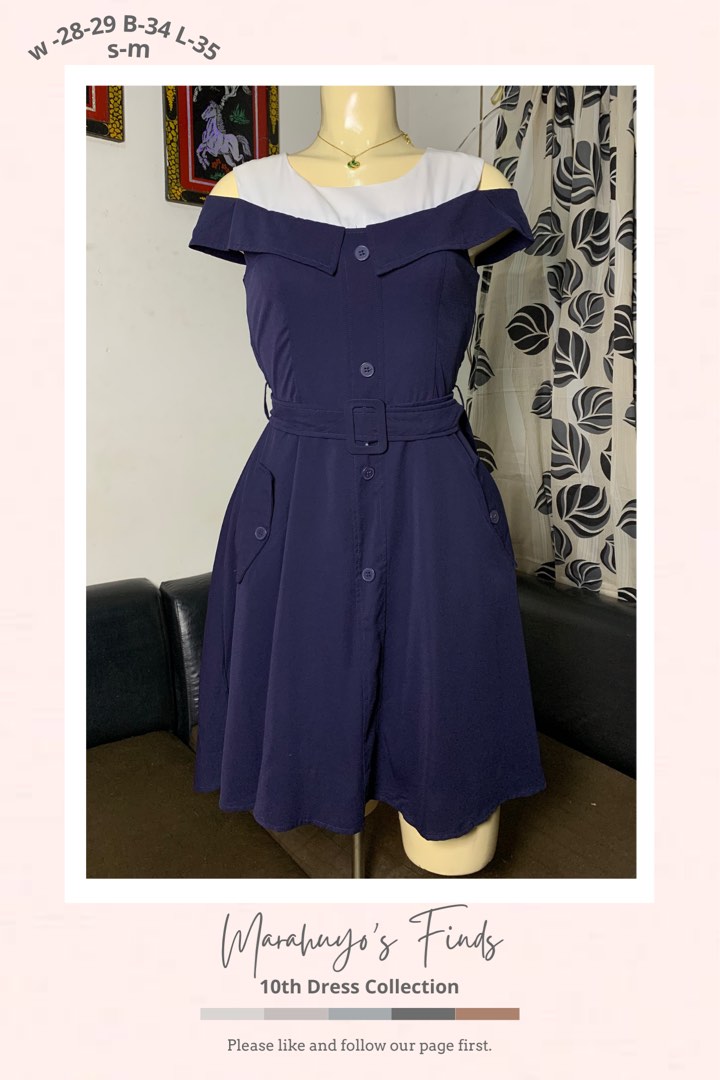 Navy Blue Church Dress, Women's Fashion, Dresses & Sets, Dresses on ...