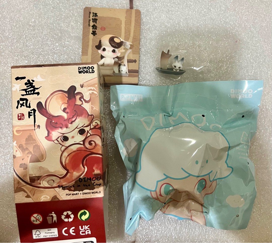 New sealed genuine POP MART DIMOO Stories in the Cup Series River Scoll ...