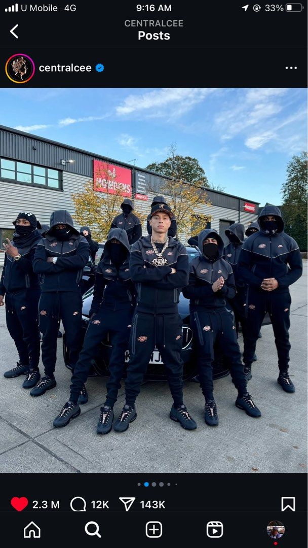 Nike x Central Cee Tech Fleece, Men's Fashion, Activewear on Carousell