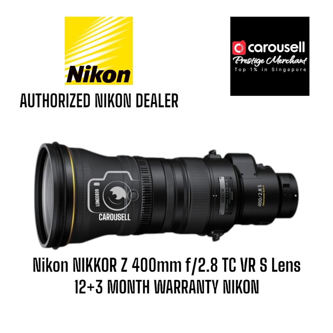 NIKKOR Z 400MM F2.8 TC VR S/NIKON 400MM F2.8 TC VR S/NIKON 400F2.8, Photography, Lens & Kits on ...
