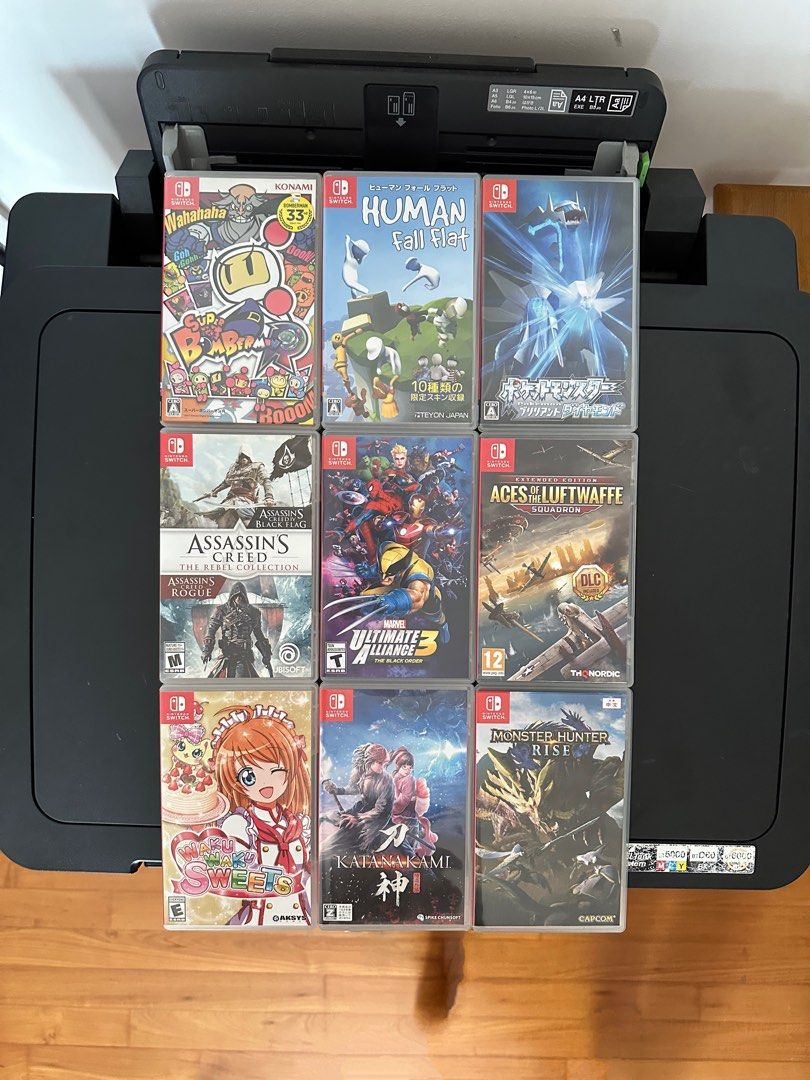 Nintendo Switch game Super Bomberman R / Human fall flat / Pokémon diamond / Assassin’s Creed ...