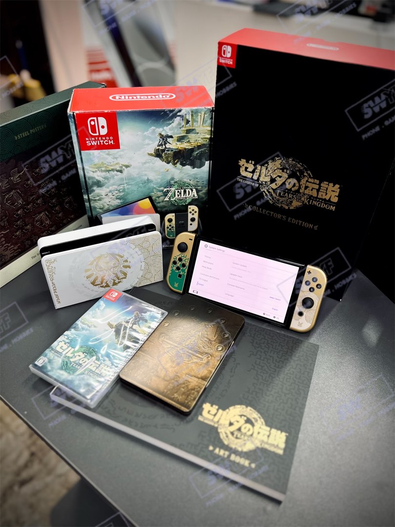 Nintendo Switch Oled Zelda Edition + Zelda collectors edition, Video ...