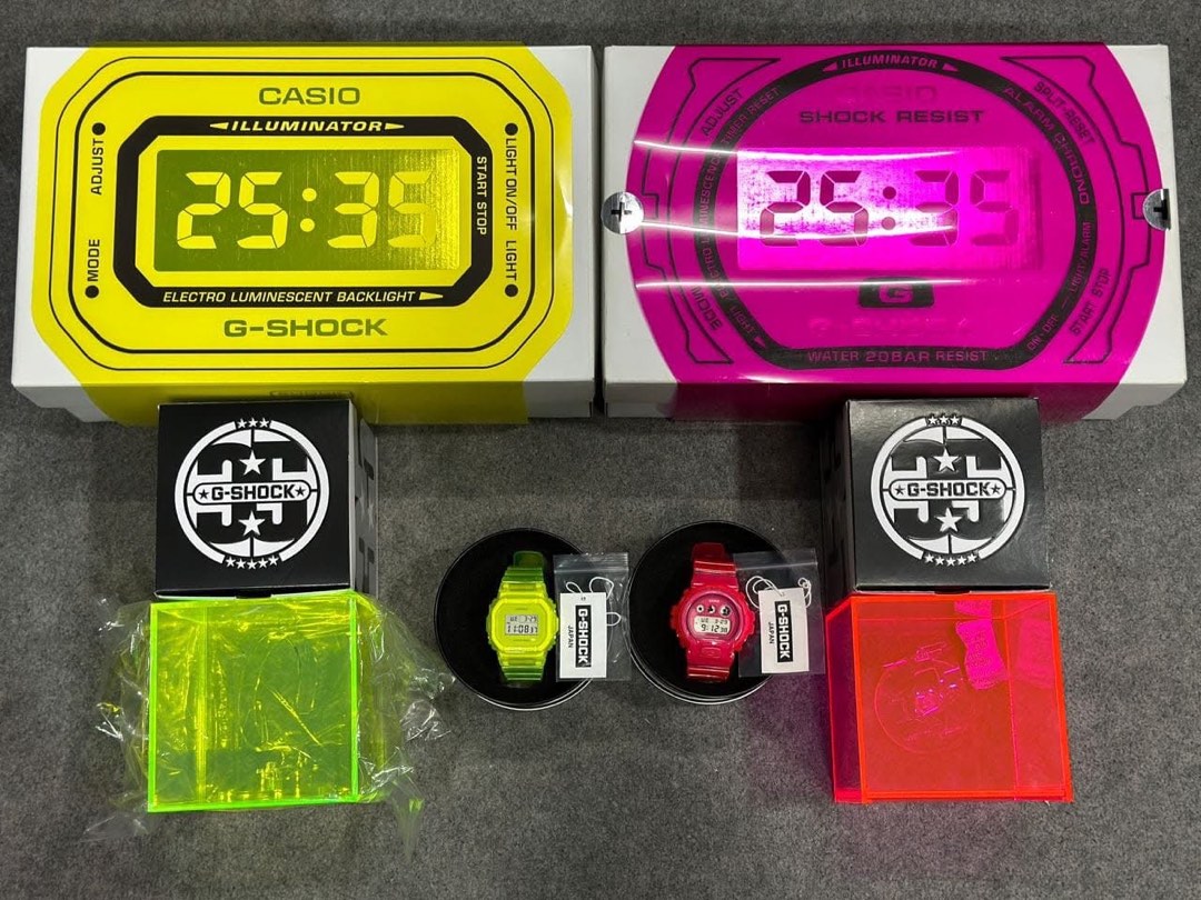 One Set Casio G-Shock Limited Edition Nigo X K.ibe 35th Anniversary Collection DW-5635-9 DW-6935 ...