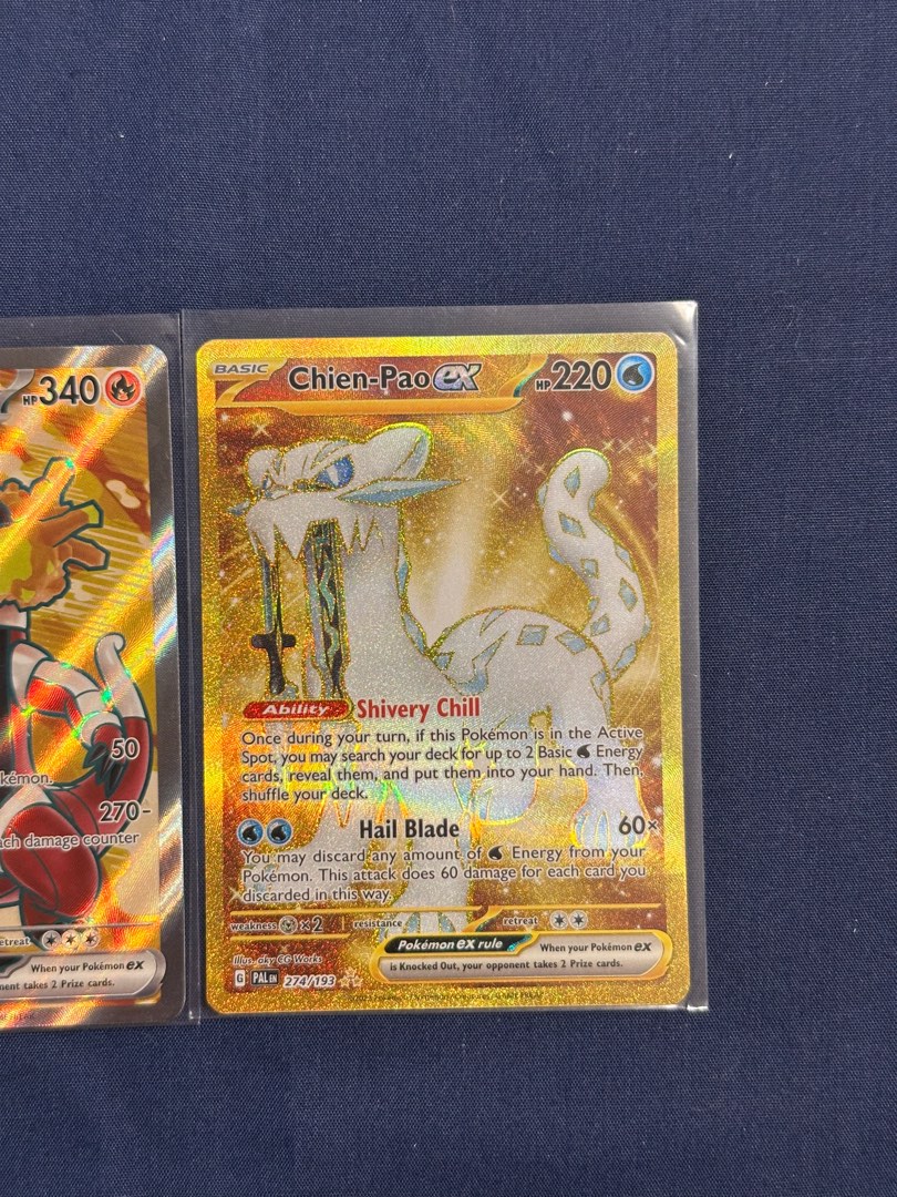 Paldea Evolved EX Chein-Pao and Skeledirge, Hobbies & Toys, Toys ...