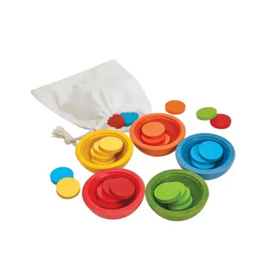Plan Toys Sort & Count Cups, Hobbies & Toys, Toys & Games on Carousell