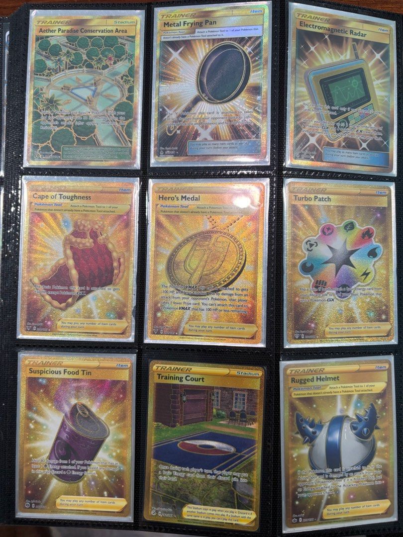 Pokemon TCG English! Gold Trainer cards! Hidden fates, forbidden light ...