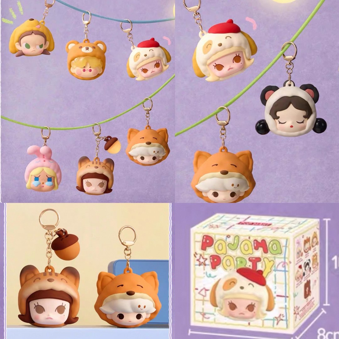 POP BEAN PAJAMAS PARTY SERIES EARPHONE BAG POPMART / FULL SET ...