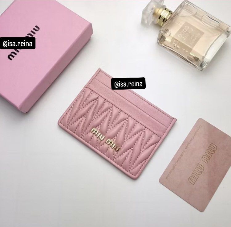 PRE-ORDER | Miu Miu Quilted Card Holder, Men's Fashion, Watches & Accessories, Wallets & Card ...