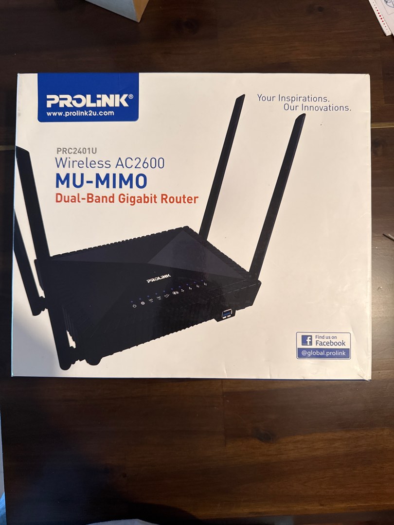 Prolink PRC2401U Wireless AC2600 MU-MIMO Router, Computers & Tech ...