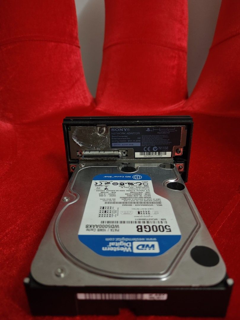 PS2 NETWORK ADAPTER ORIGINAL JAPAN+ HARD DISK IDE WESTERN DIGITAL 500GB ...