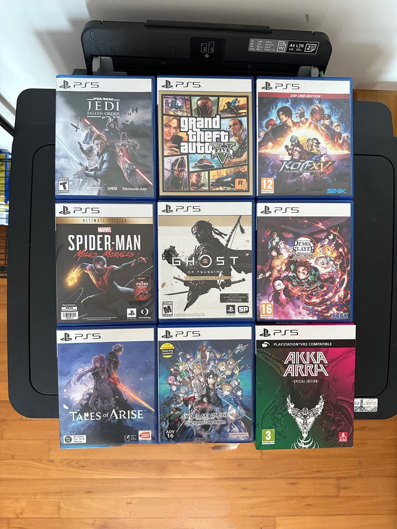PS5 game Star Wars Jedi / GTA V / King of fighters XV / Spider-Man ...