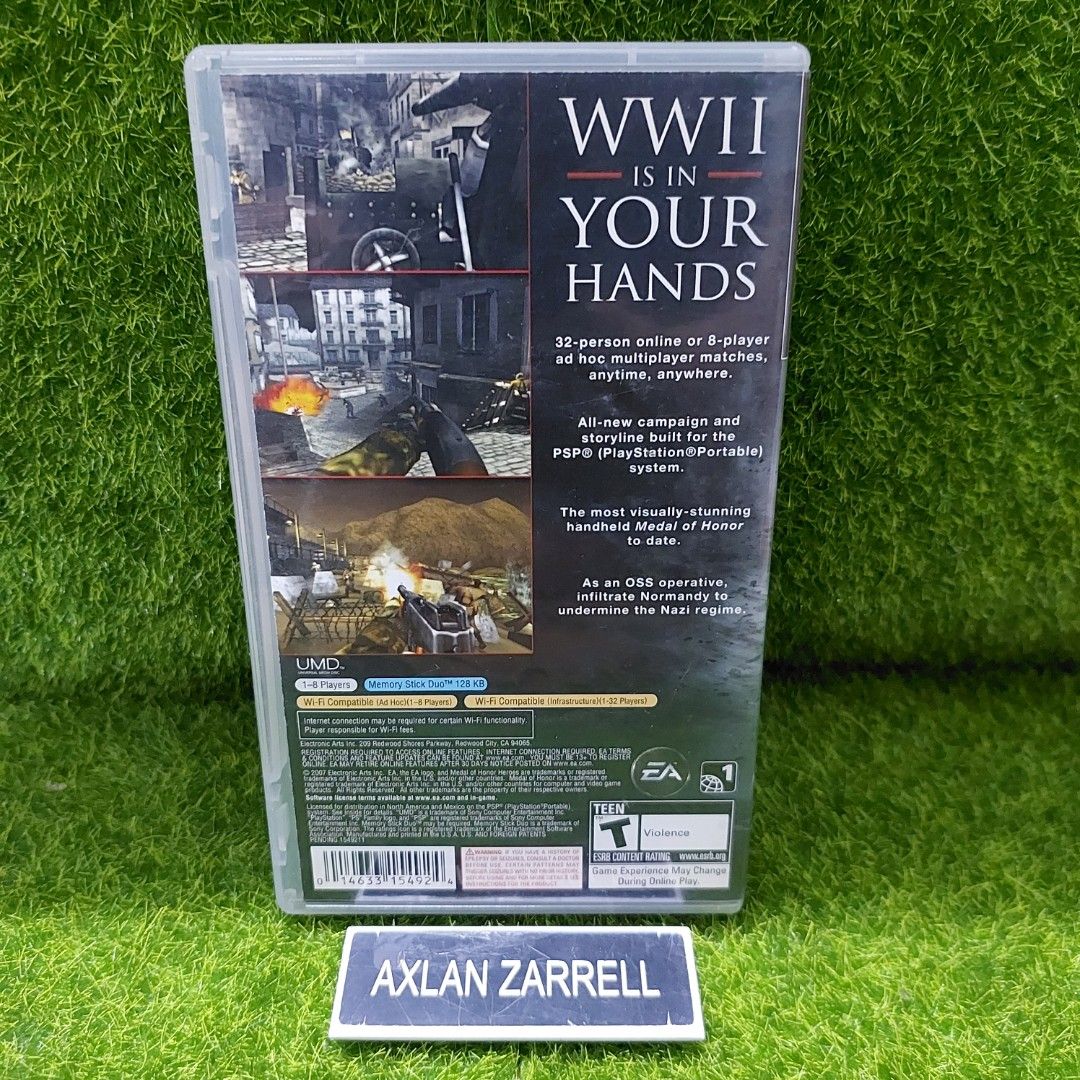 PSP UMD GAMES Medal Of Honor Heroes 2, Video Gaming, Video Games ...