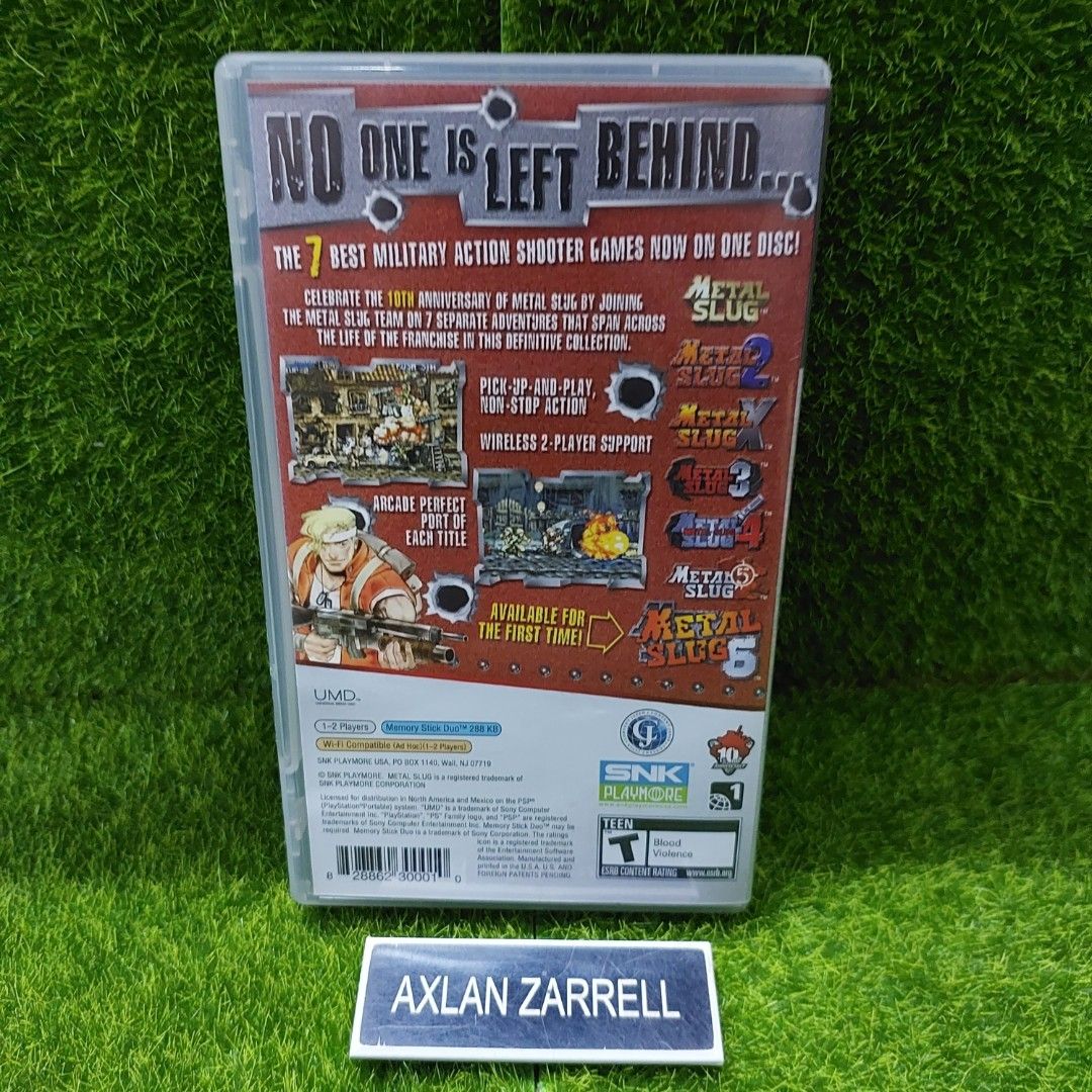 PSP UMD GAMES Metal Slug Anthology Rare R1 ESRB, Video Gaming, Video ...