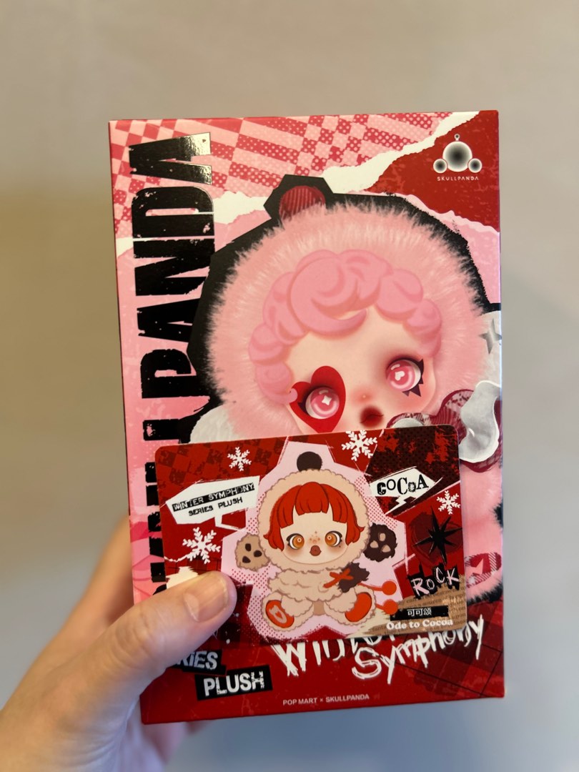 Sealed foil authentic popmart skullpanda winter symphony soft toy plush ...