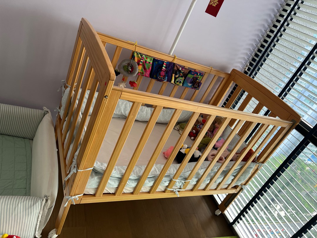 Solid wood baby crib, Babies & Kids, Baby Nursery & Kids Furniture ...