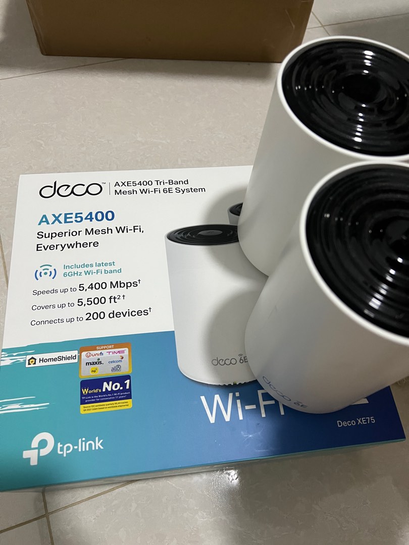 TP-Link Deco XE75 PRO (AXE5400) Wi-Fi 6E Mesh (2 Units), TV & Home ...