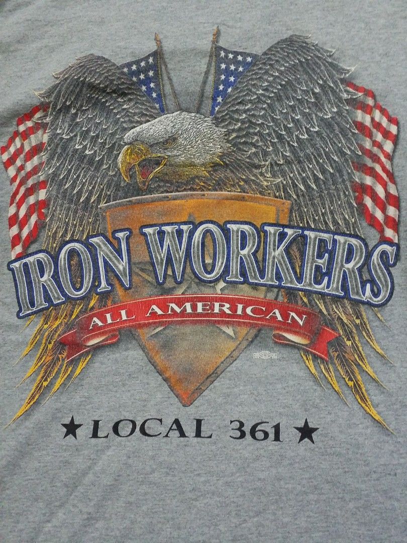 UNION MADE IN USA IRON WORKER, Men's Fashion, Tops & Sets, Tshirts ...