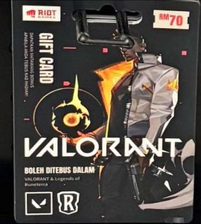 Valorant Riot RM40 Gift Card, Video Gaming, Gaming Accessories, Game ...