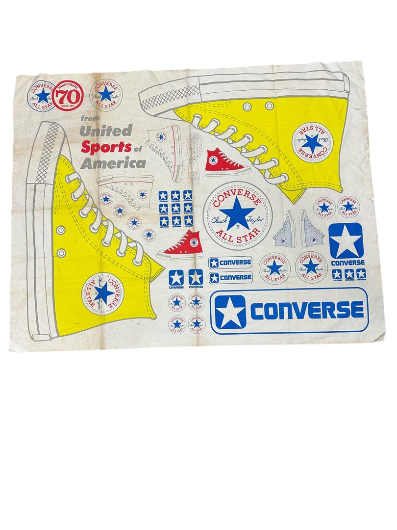 Vintage 80s Converse Banner, Hobbies & Toys, Collectibles & Memorabilia ...