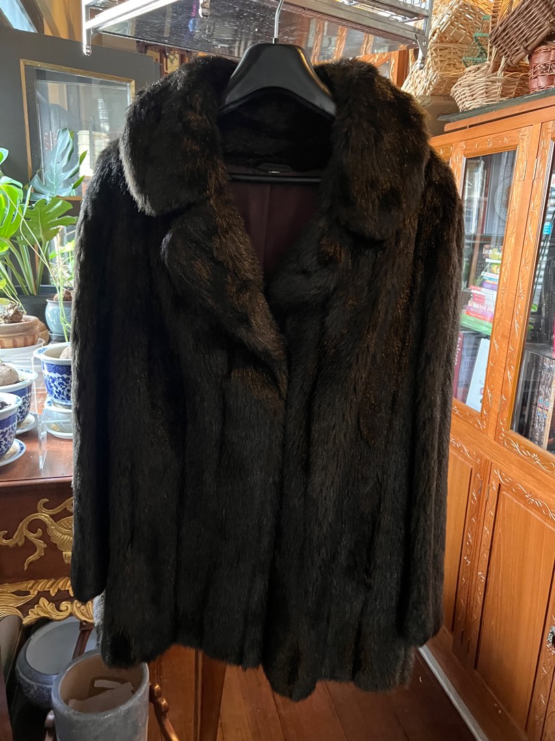 Vintage Dark Brown Fur Coat, Men's Fashion, Coats, Jackets and ...