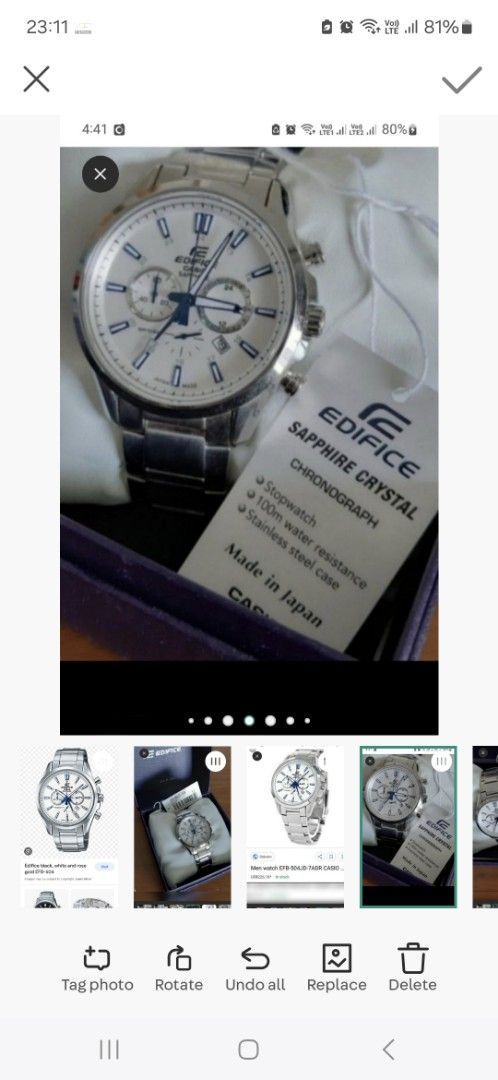 WTS / WTT Brsnd New Casio Ediface Quartz GMT dual time zone chronograph ...