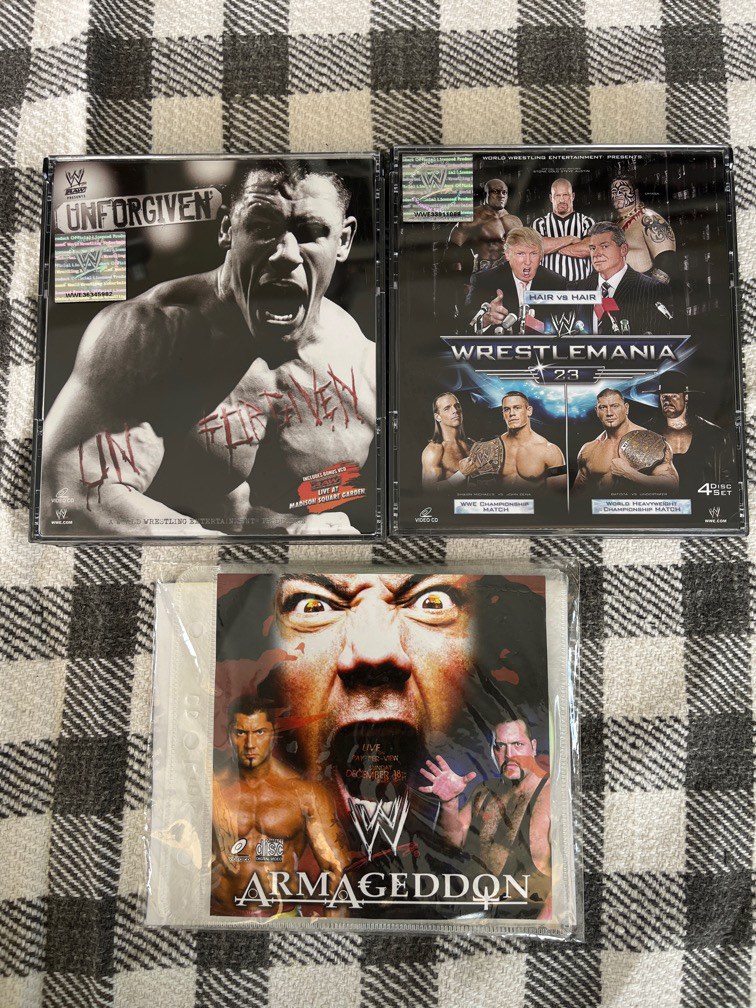 WWF WWE wrestlemania wrestle VCD trump, Hobbies & Toys, Music & Media ...