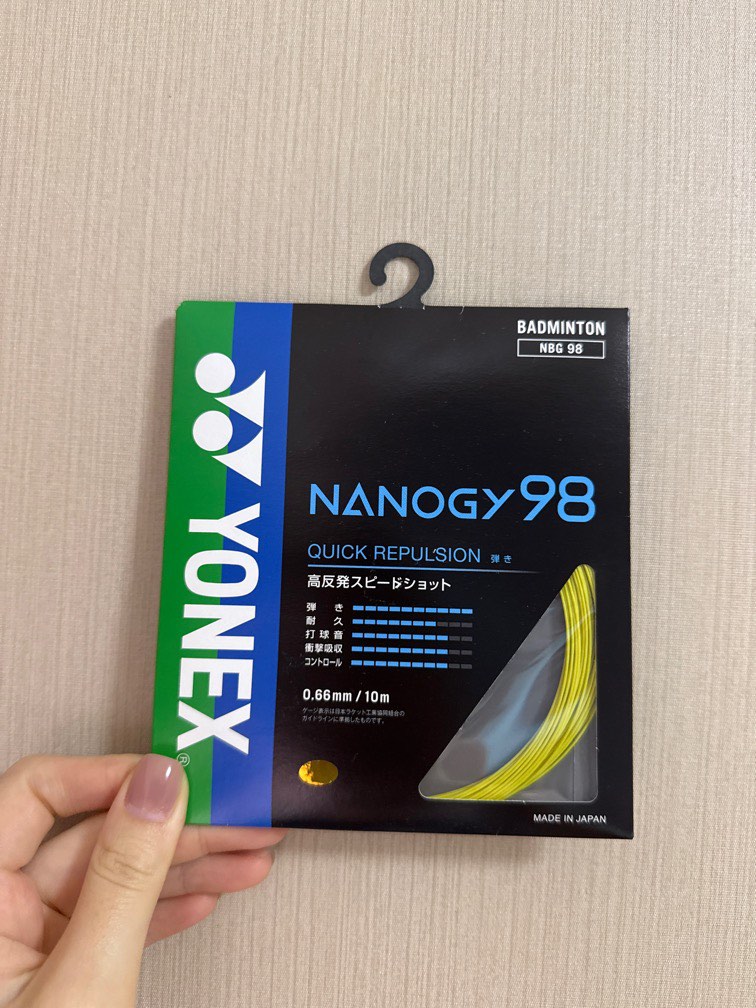 yonex NBG98 badminton racket string, Sports Equipment, Sports & Games ...