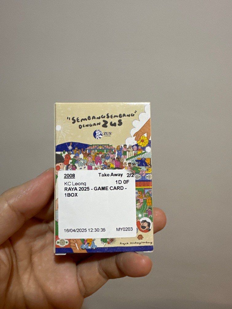 Zus Raya 2025 Game Card, Hobbies & Toys, Toys & Games on Carousell