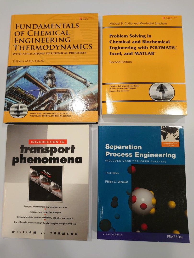 $8 each. Brand New. Chemical Engineering. Thermodynamics. Separation processes. Numerical ...