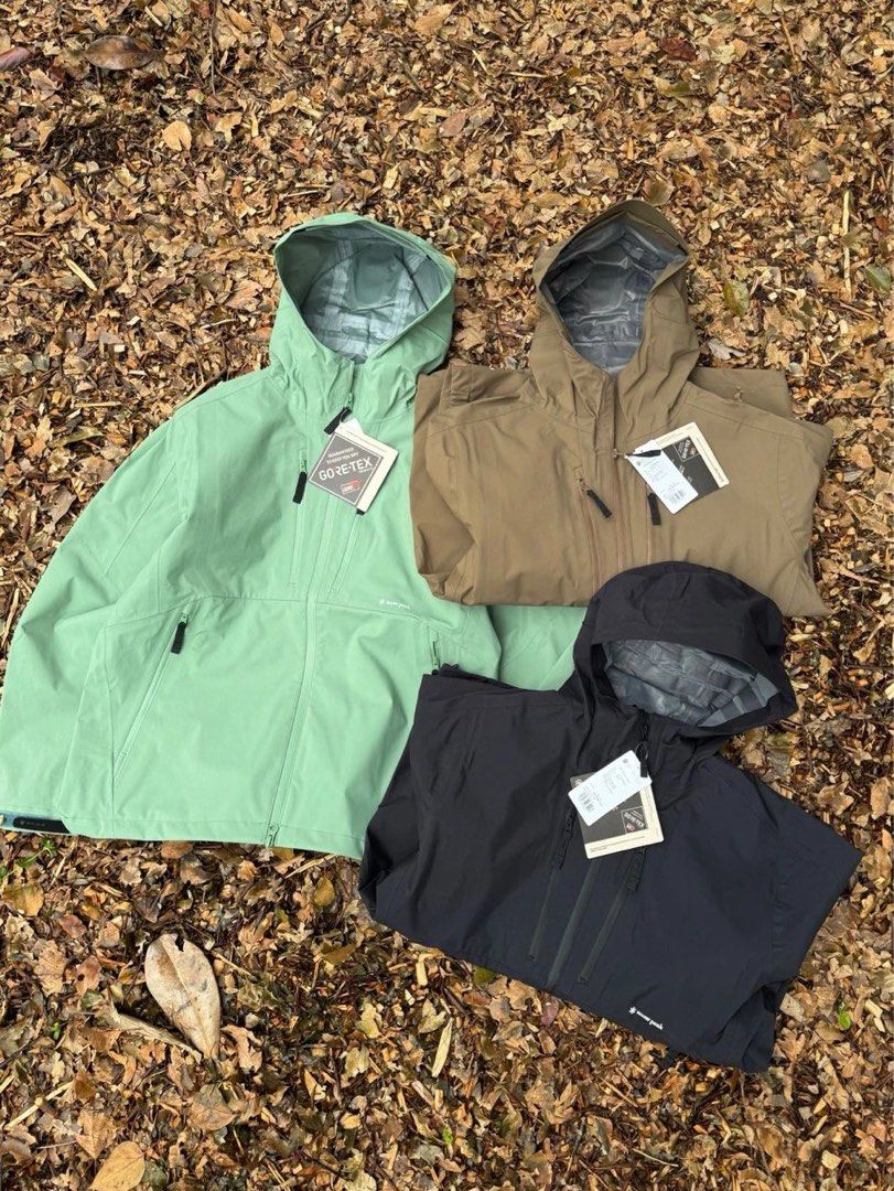 日本預訂 3色選 snow peak Japan 户外機能 goretex 防水面料 拉鍊口袋 連帽風褸外套, 男裝, 外套及戶外衣服 ...