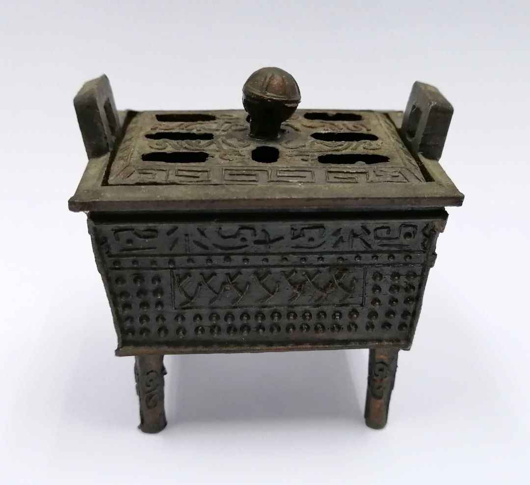 ☯️ Chinese Ding 鼎 Cauldron Ritual Vessel Miniature 2" Brass Replica ...