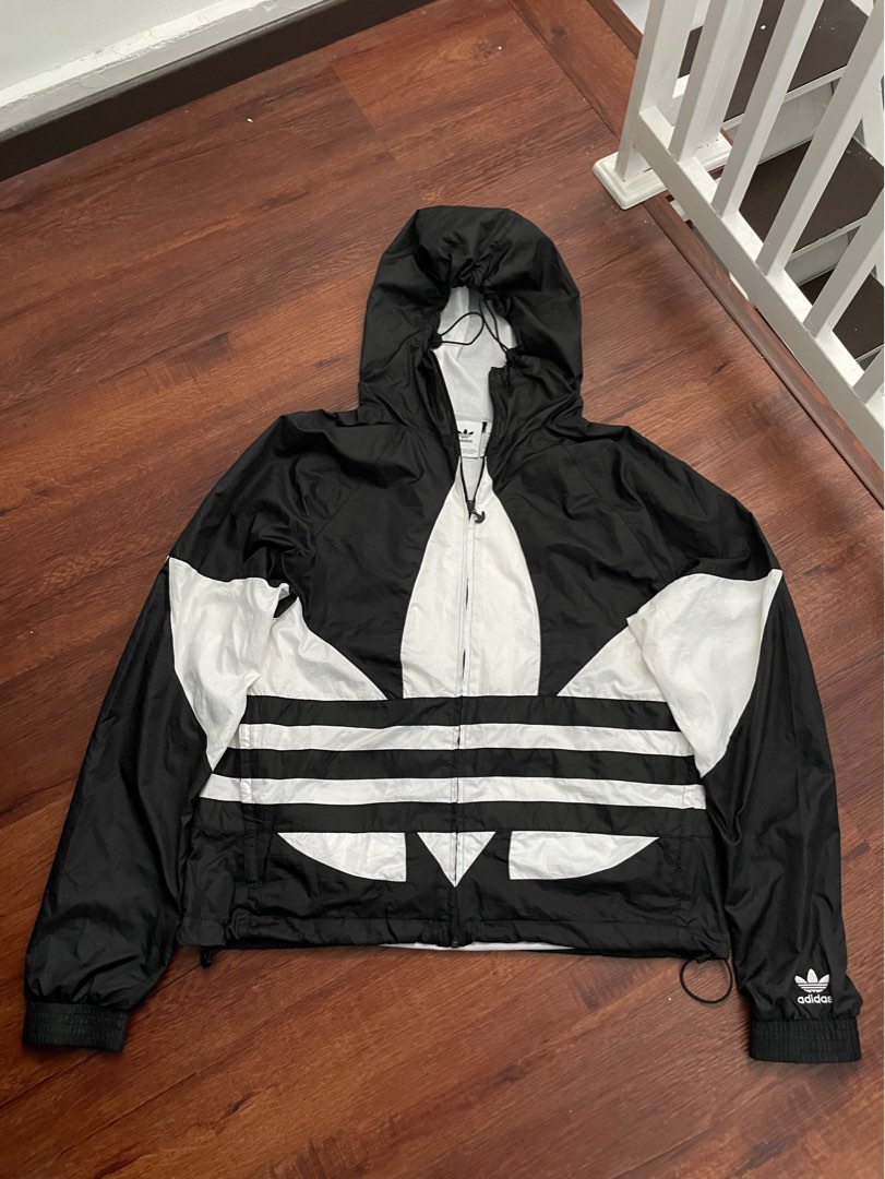Adidas treefoil big logo windbreaker/gorpcore, Men's Fashion, Coats ...
