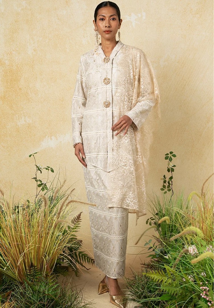 Cendana Kebaya Labuh with Lace Selendang, Women's Fashion, Muslimah ...