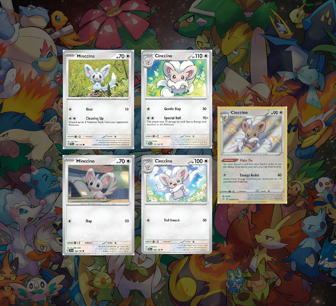 [Cinccino, Minccino] Pokemon TCG Cinccino Minccino Collection Cards, Hobbies & Toys, Toys ...