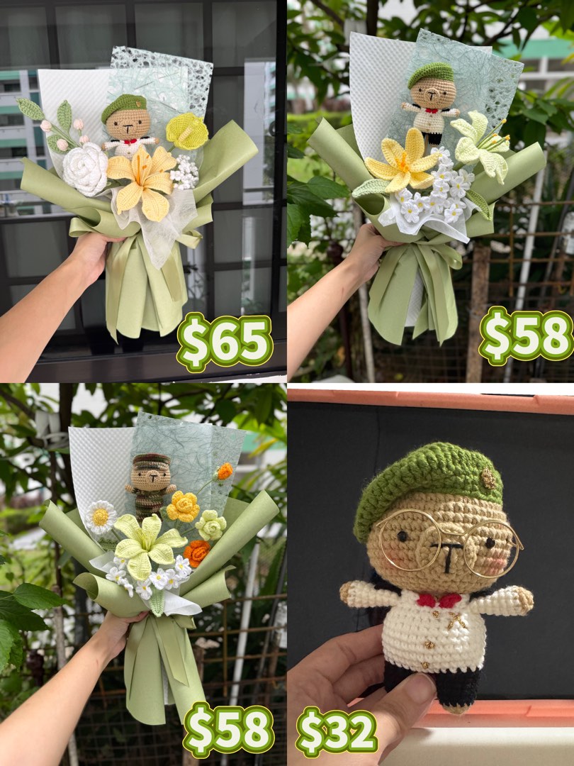 [Customisable] ready stock | Army Bear bouquet I NS POP bouquet | NS ...