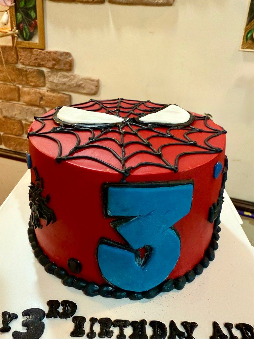 Customised Spiderman cake- halal ingredients birthday/engagement ...