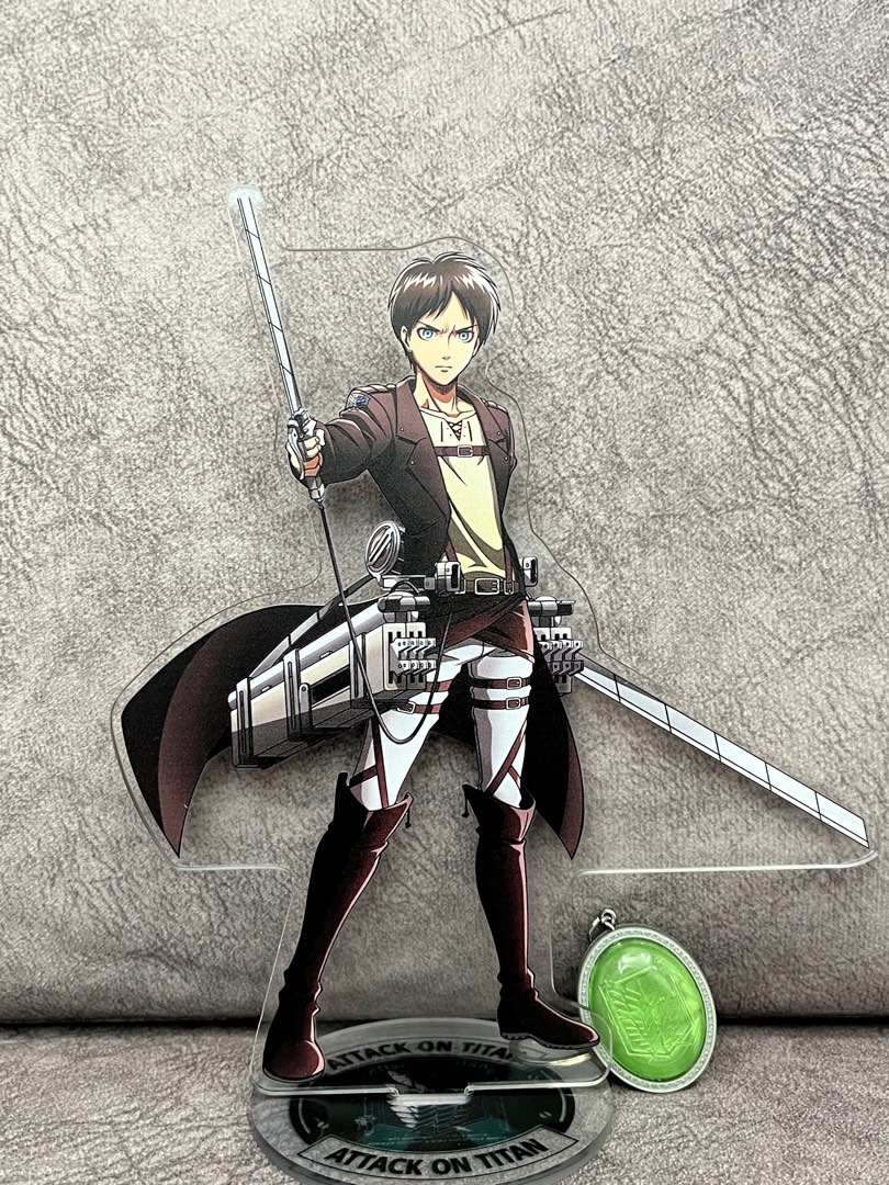 Eren Yeager Standee and AOT Keychain, Hobbies & Toys, Collectibles ...