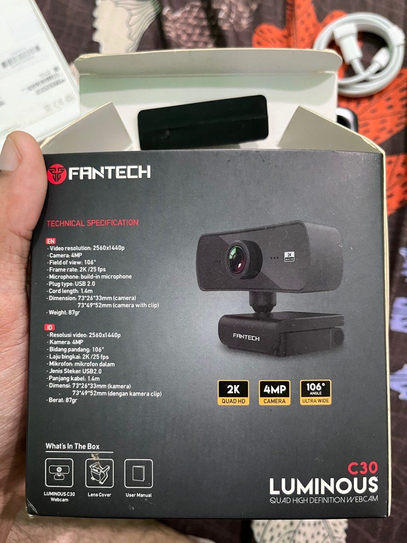 Fantech luminous c30 portable pc camera, Computers & Tech, Parts ...