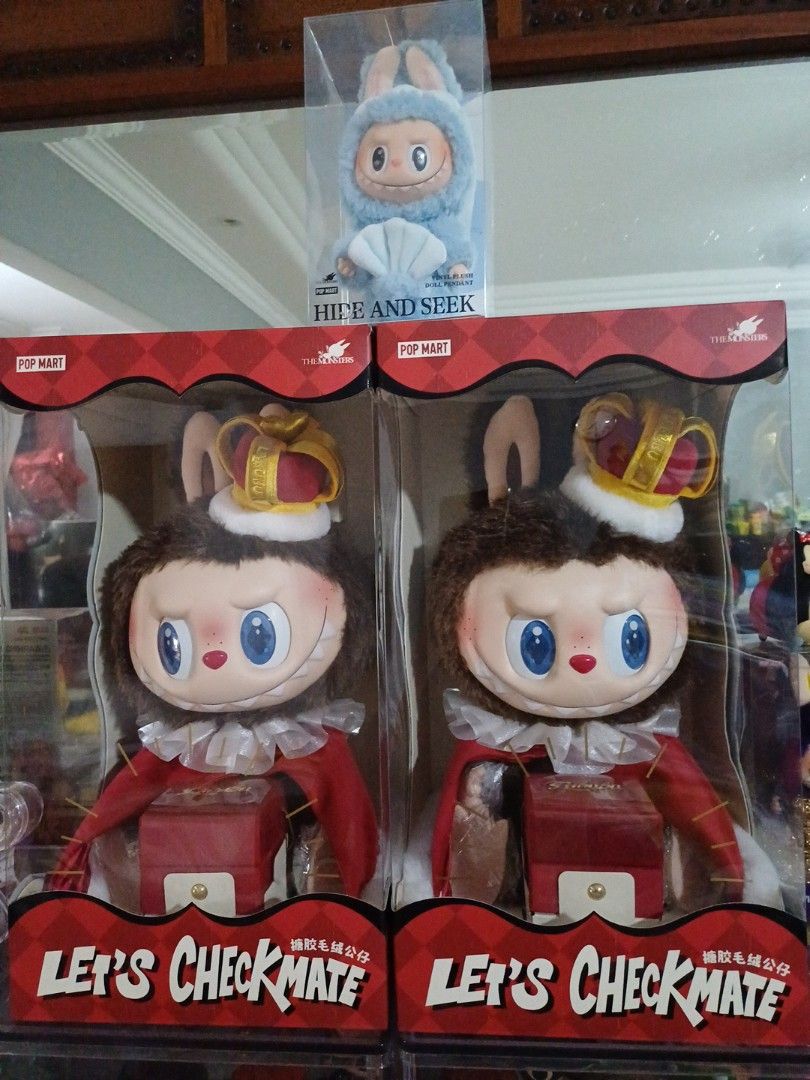 Authentic Popmart Vinyl Plush - Labubu Let's Checkmate King, Hobbies ...