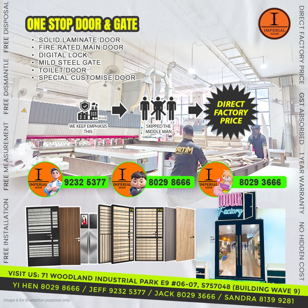 Singapore Direct Door Factory, Fire Rated Digital Lock, Condo BTO main ...