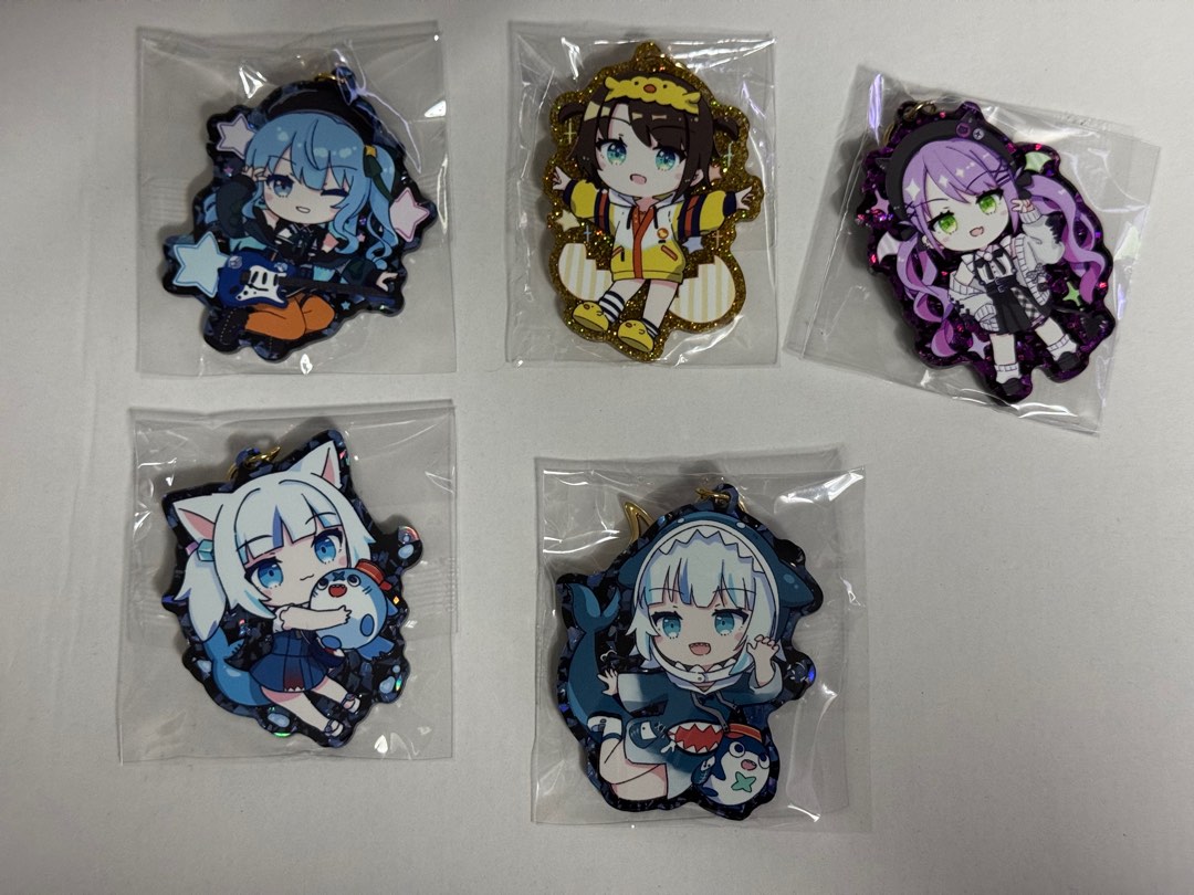 Hololive keychain - Gura, Suisei, Subaru, Towa, Hobbies & Toys ...