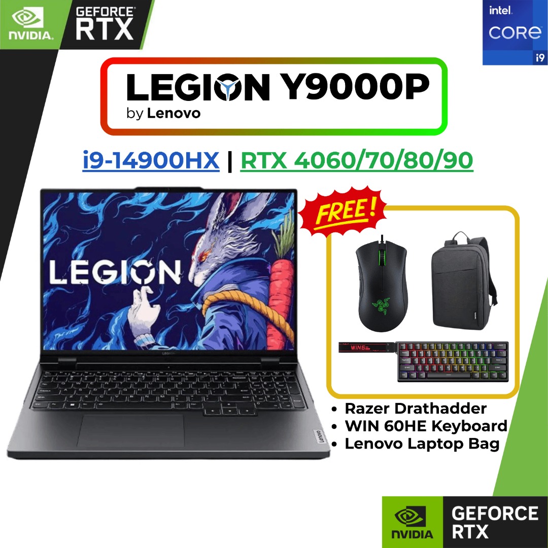 Legion i9 14900hx, RTX4060, free Razer Deathadder, Win 60HE Keyboard ...