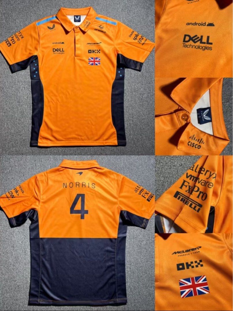 McLaren F1 Car Racing Team Wear Polo Shirt Jersey Baju Formula One ...