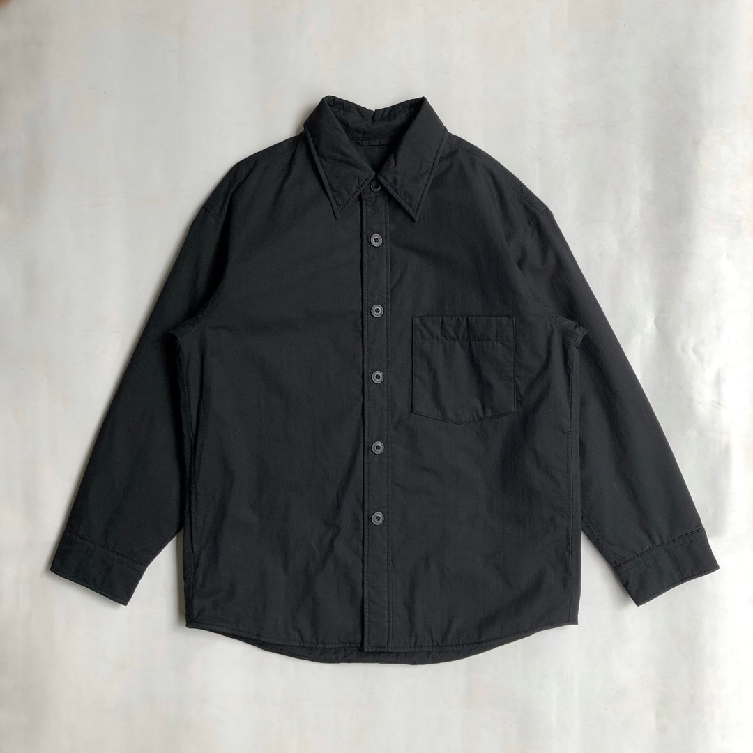 Uniqlo U Inner Quilted Work Long Sleeve Overshirt With Oversized Fit ...
