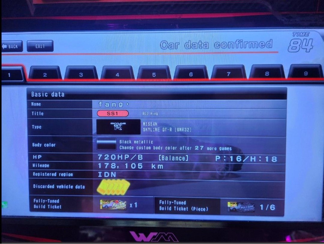 11 grade joker plate R32 wmmt wangan, Video Gaming, Gaming Accessories ...