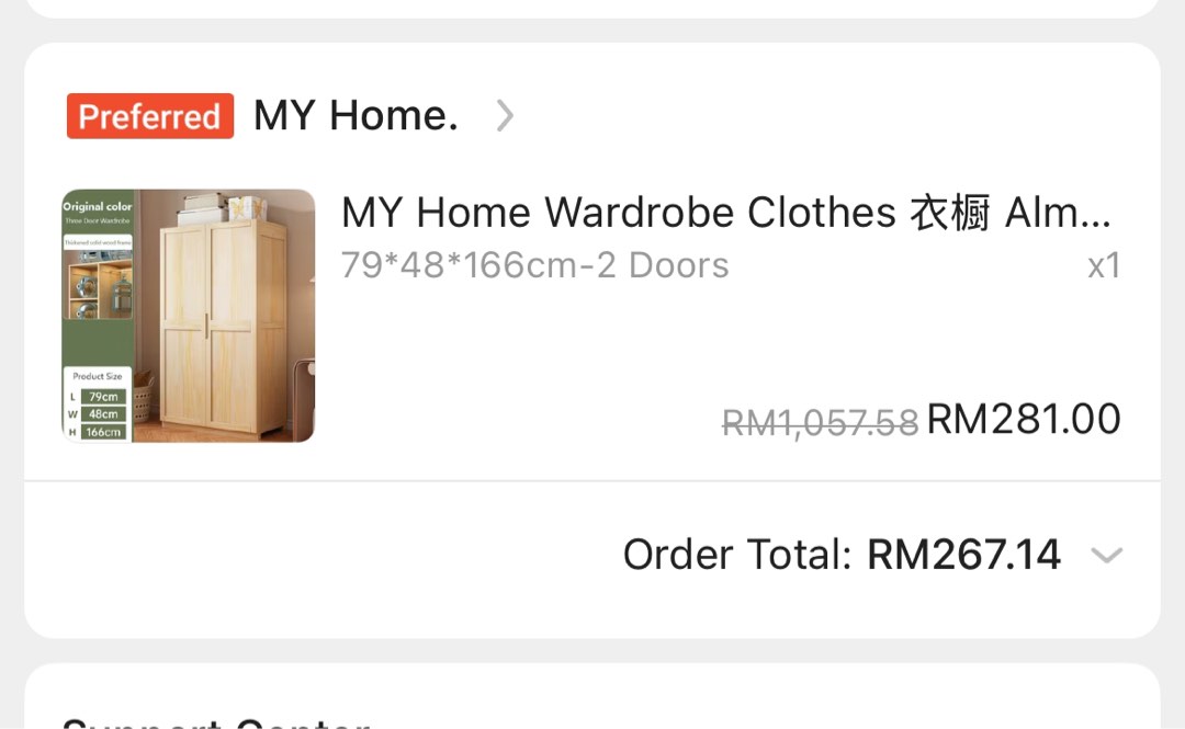 2-DOOR MUJI WARDROBE, Furniture & Home Living, Furniture, Shelves ...