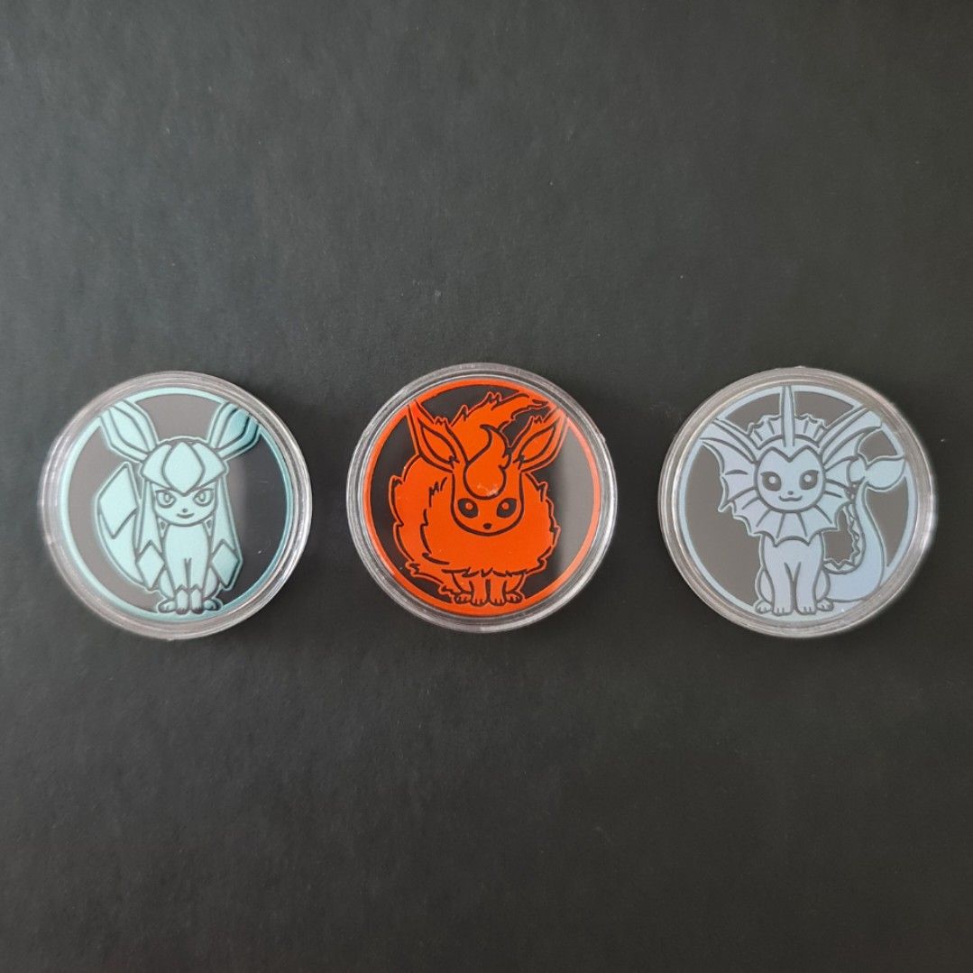 3 Eeveelutions Coins Pokemon TCG Card JAPANESE, Hobbies & Toys, Toys ...