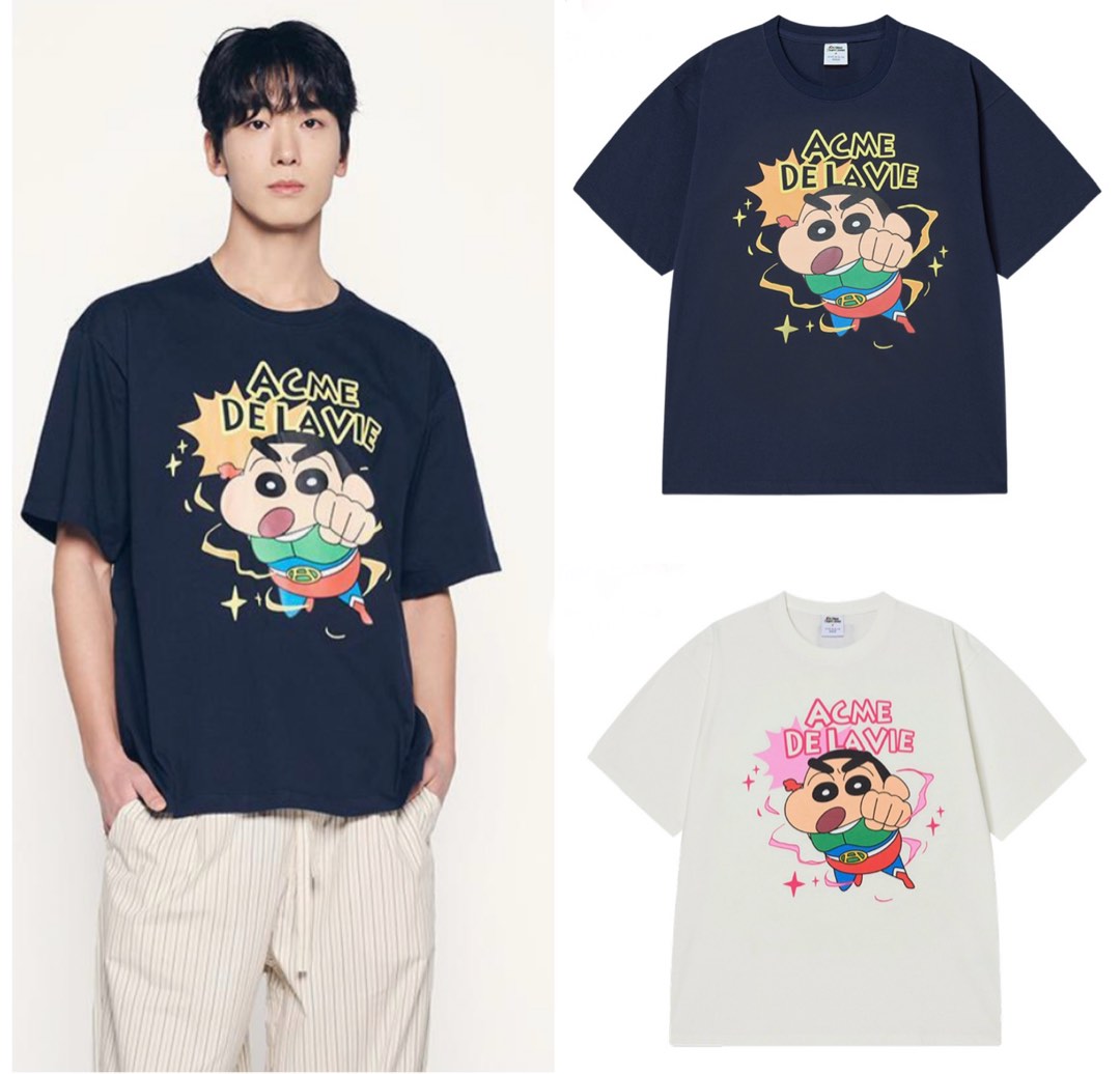 ADLV Crayon Shin Chan Action Kamen Tshirt, Men's Fashion, Tops & Sets ...