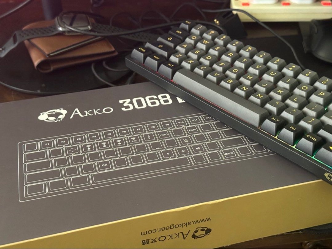 Akko 3068B Plus Keyboard 60% Pink Akko switches, Computers & Tech ...